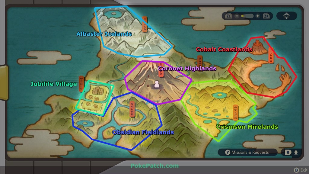 All Areas in Hisui – Pokemon Legends Arceus Full Hisui Map – PokéPatch